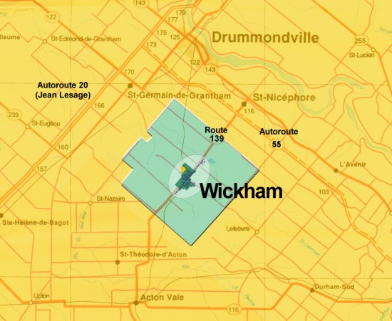 Géographie et population | Municipalité de Wickham