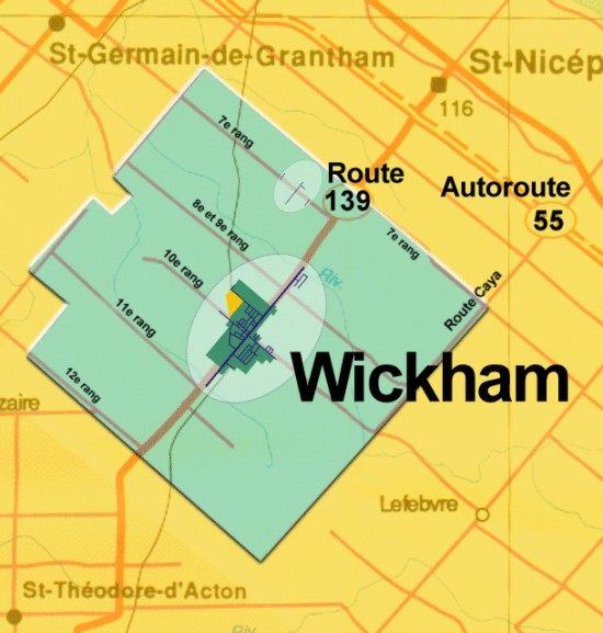 Géographie et population | Municipalité de Wickham