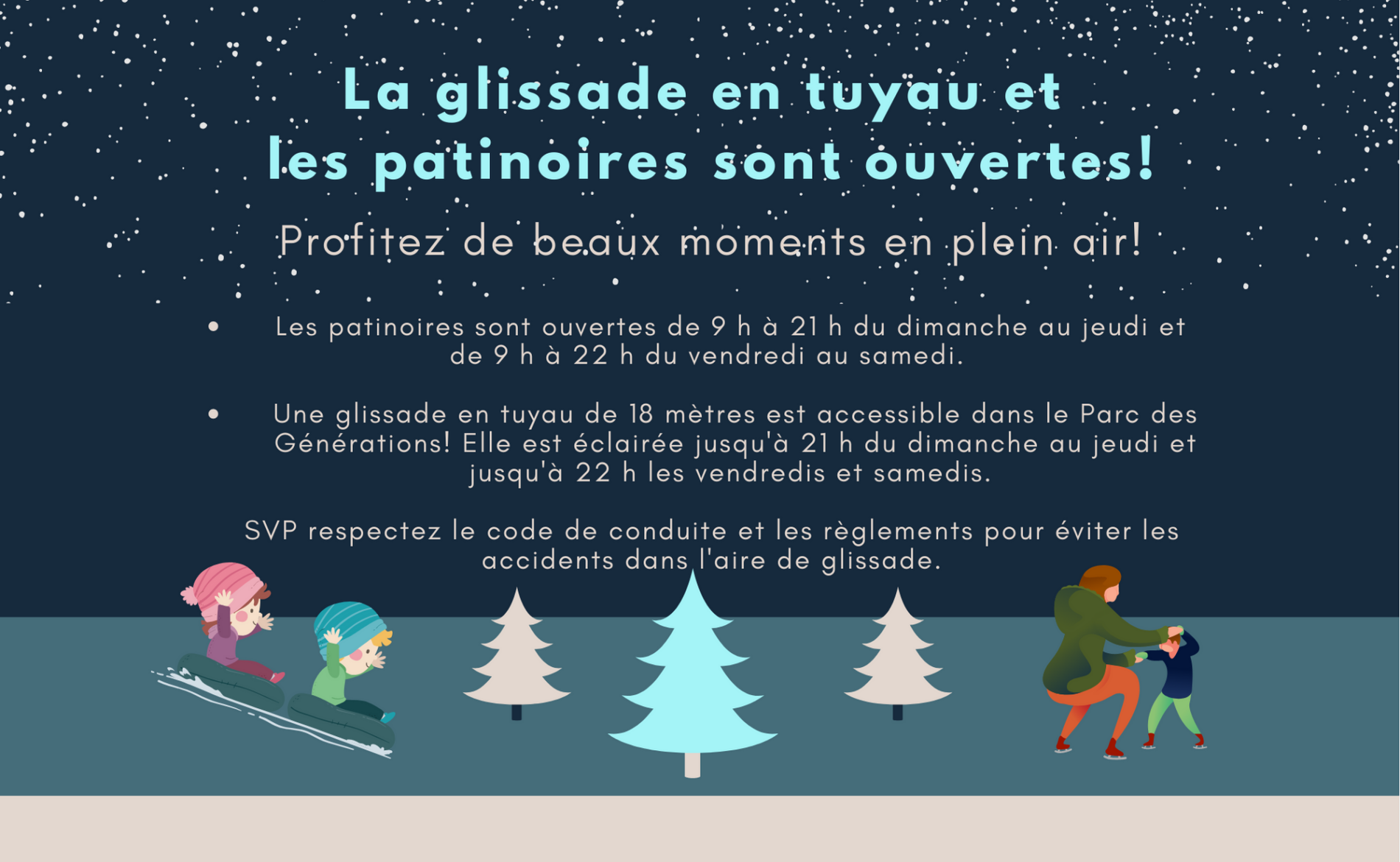 Glissade et patinoires ouvertes! Amusez-vous bien! - Municipalité de ...